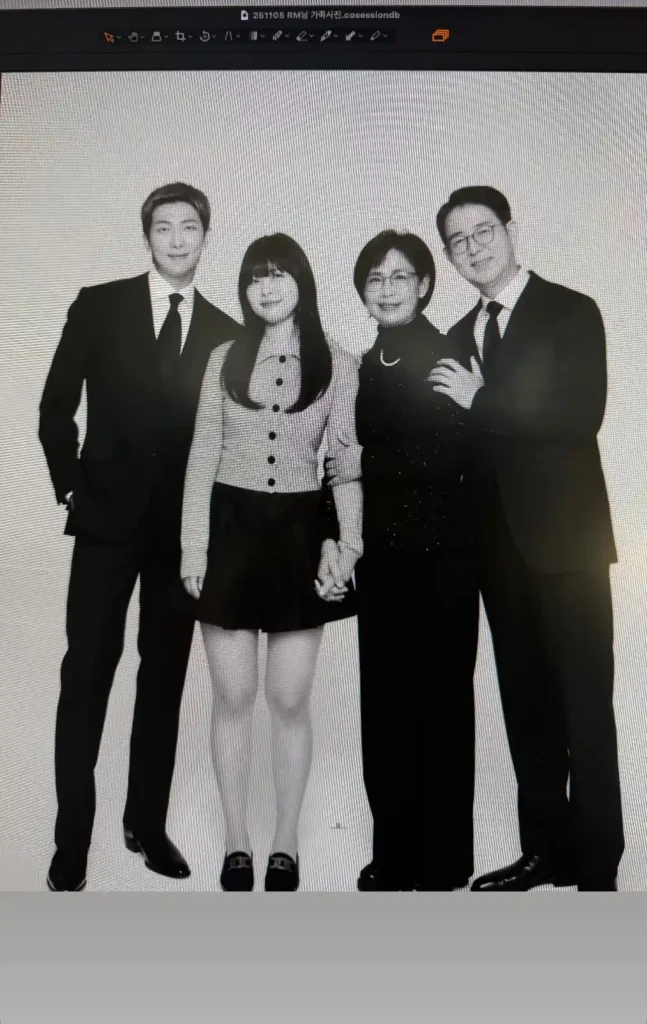 BTS RM 가족사진 공개! RM 키 181cm 인 이유가 여기에?